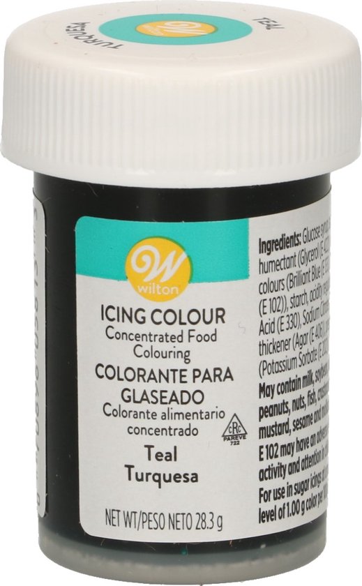 Wilton Icing Color Voedingskleurstof - Teal - 28g | bol