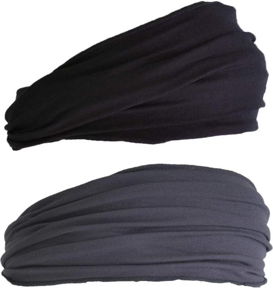 Zomer Hoofdband Sporthaarband Heren Bandana Dames - Japans Lang Zwart ...