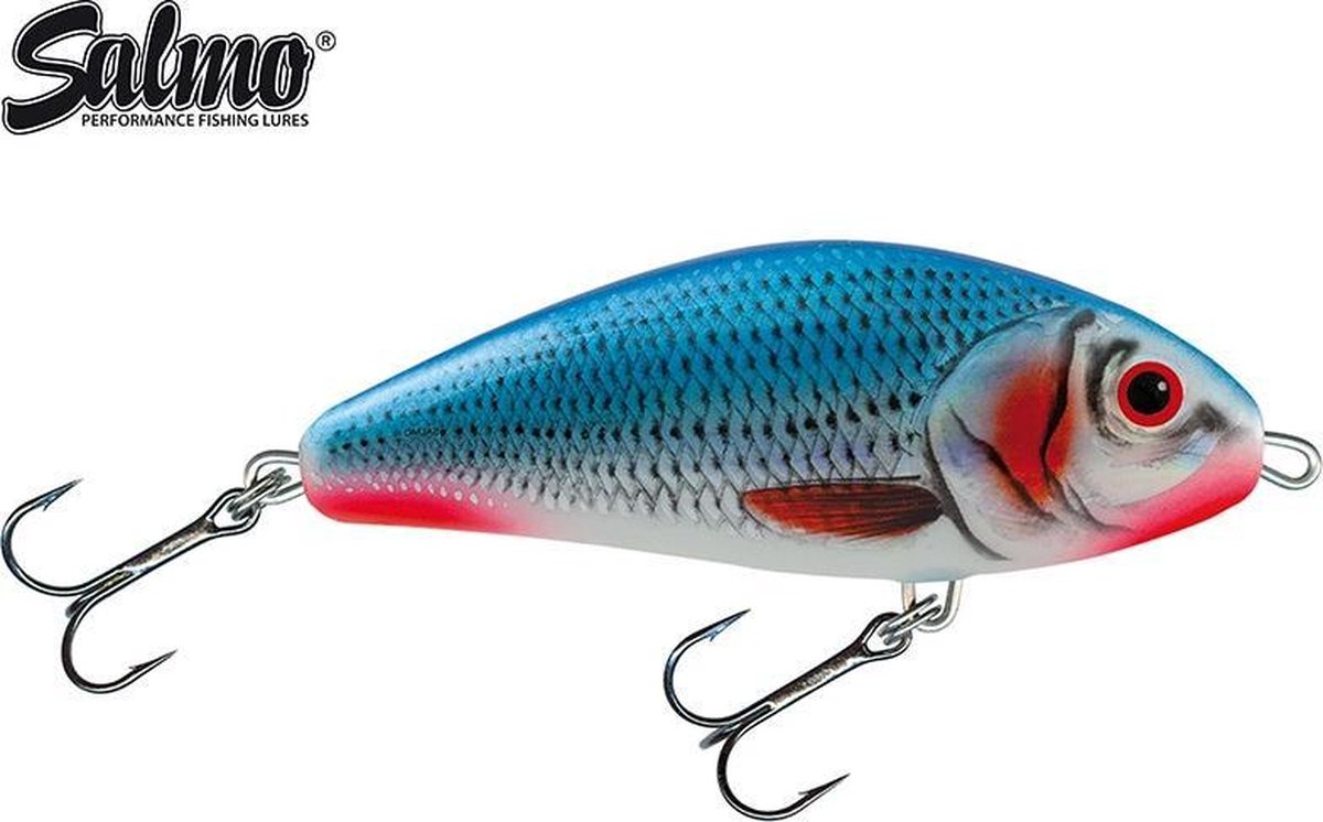 Salmo Fatso - 10 cm - bleeding blue shad - zinkend | bol