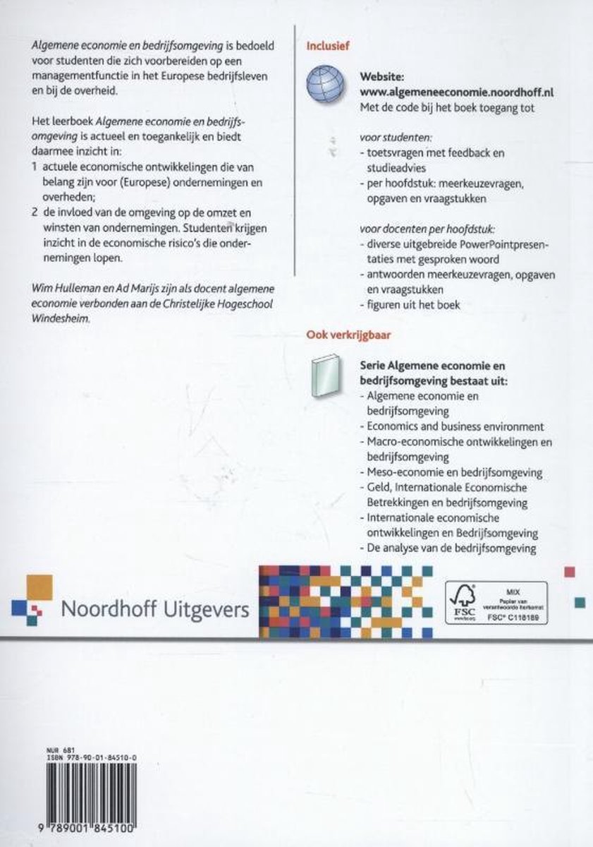 Algemene economie en bedrijfsomgeving | 9789001845100 | Wim Hulleman | Boeken | bol.com