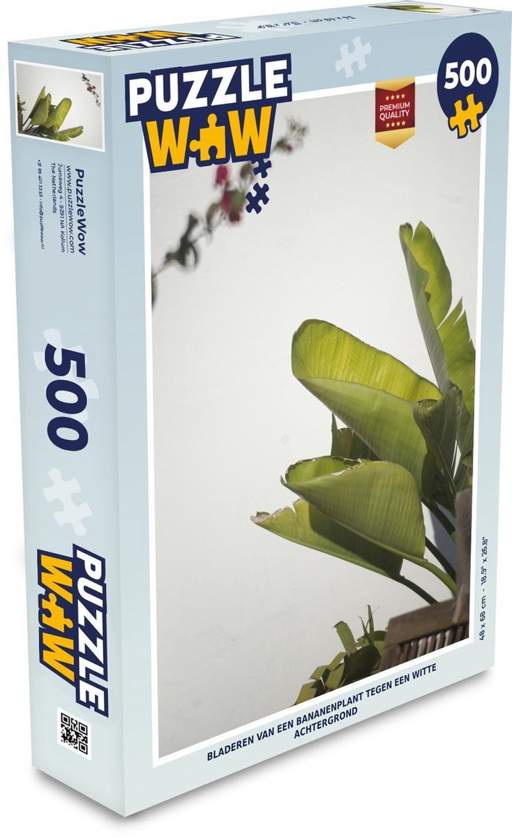 Puzzle 500 pièces Plantes à bulbes - Feuilles de bananier sur fond ...