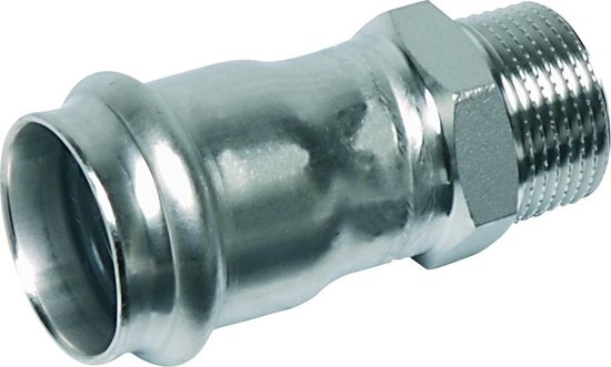Bonfix Pressfitting RVS 316L Puntstuk 1/2 x 22 - conische buitendraad (R) x press -... | bol