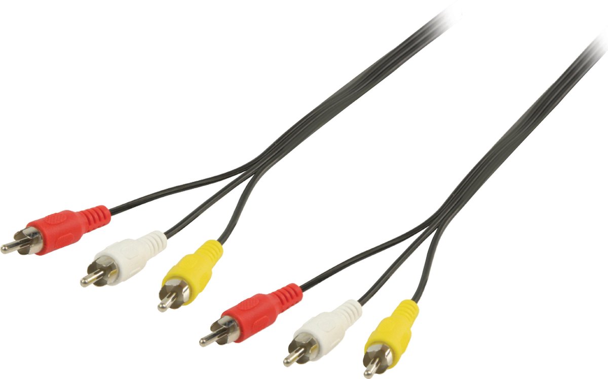 3x RCA/Tulp, AV, s-video, component male naar 3x RCA/Tulp - component ...