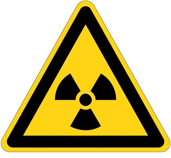 Radioactieve stoffen waarschuwingsstickers op rol - W003 - 2,5 cm - 901 stickers per rol | bol