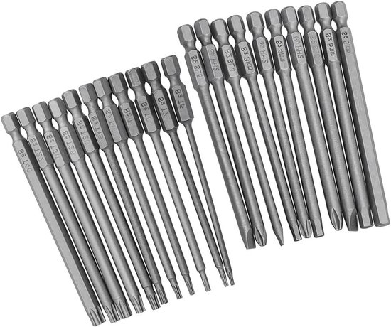 21-delige magnetische schroevendraaierbits set met 1/4 inch zeskantschacht. Inclusief... | bol
