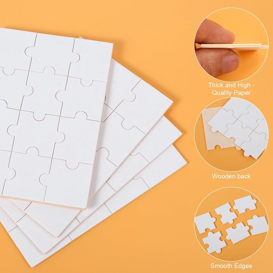 Allecto Plus - Lege Legpuzzels 10x15cm 12-delig | Overschilderbare ...