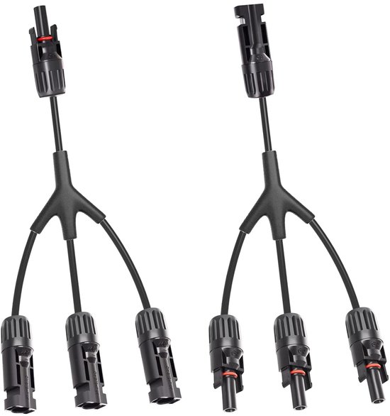 MC4 Y Splitter - MC4 Solar Connector - 3 Female naar 1 Male + 3 Male ...