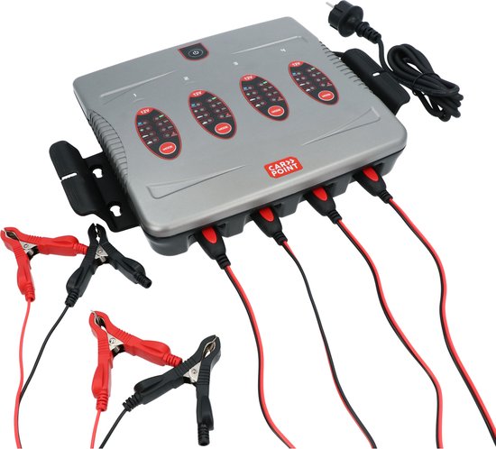 Carpoint BX-6 Acculader 12V – Gelijktijdig laden van 4 accu’s ...