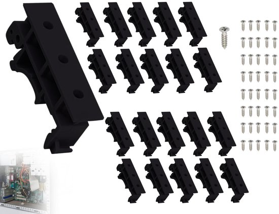 20pcs DIN Rail Adapter Set - PCB DIN C45 Holder - DIN Rail Installation ...