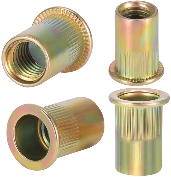 HSEAMALL 100Pcs M10 Rivet Nut Zinc Plated Carbon Steel Rivet Nut Tool ...