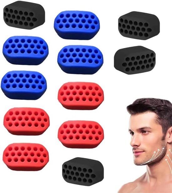 12 Pieces Jaw Muscle Trainer - Jaw Exerciser voor het Versterken van de ...