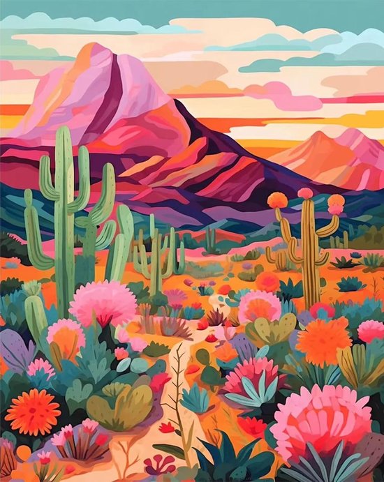 Schilderen op Nummer Landschap - 40x50 cm - Incl. Penseel & Verf | bol