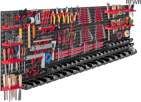 RFWR® Groot Gereedschapswandrek met Opslagsysteem - 232 x 78 cm ...