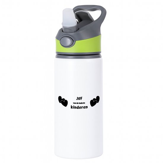 Hacebo® - juf van de leukste kinderen waterfles met rietje groen - Juf ...
