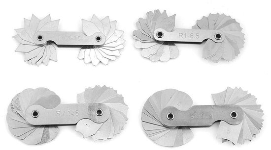 Set of 4 Stainless Steel Radius Measuring Instruments, Measuring ...