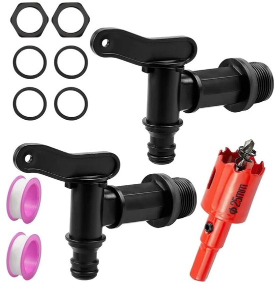 2 Regenton Afvoerkranen - 3/4 Inch Plastic Vervangende Kranen - Home ...