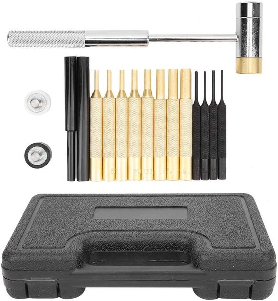 17-delige Punch Set inclusief Vaste Pin en Roll Pin Driver - Dubbele ...