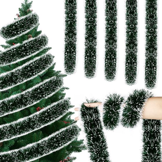 Kerstslinger, 10 m groene kerstslinger, kerstslinger, kerstslinger ...