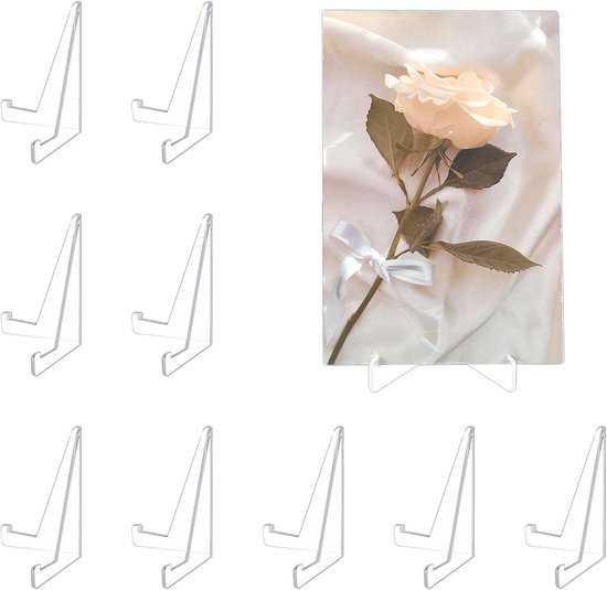 Abeillo 10 stuks acryl kaartenstandaard, transparante kaartenstandaard ...