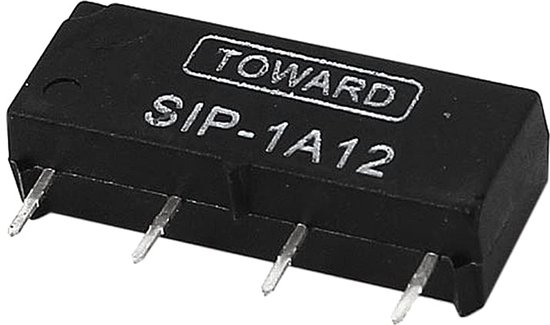 DC 12V Open Style 4 Pin SIP-1A12 4-Pin Dry Reed Relay Black | bol