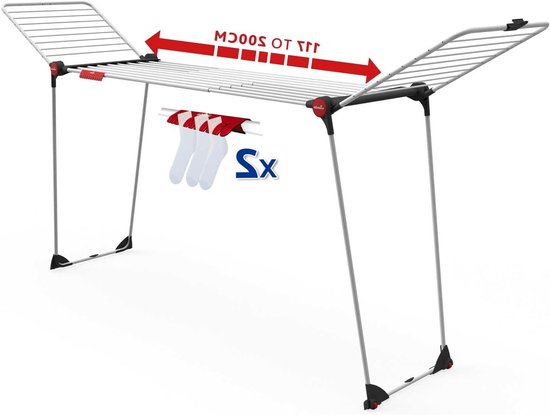 Flex Plus Large Drying Rack Telescopic Extendable Central Plate Two ...