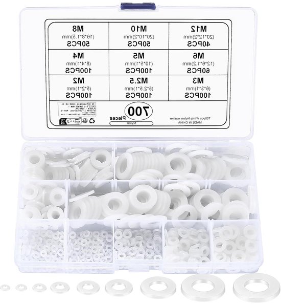 JGS Premium - Plat Nylon Sluitringen Set - Industriële Bevestigingen ...