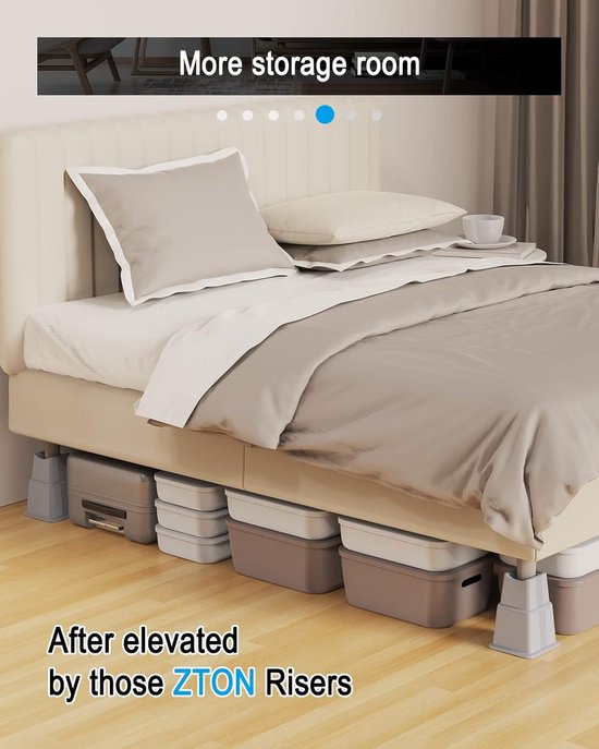 Bedmeubelverhogers 10 cm - Zware Verhogers voor Meubels met ...