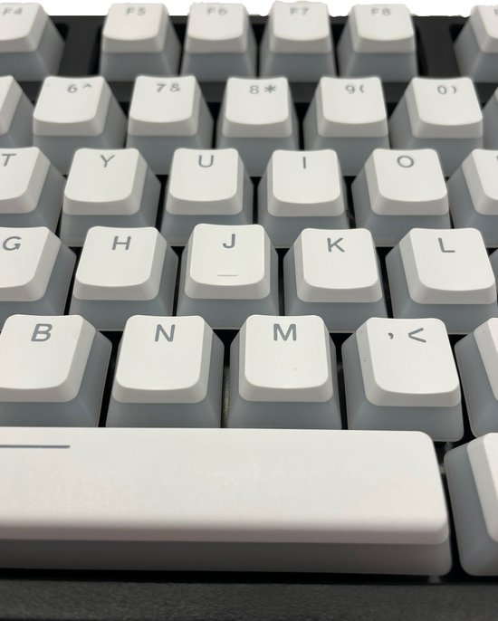 White Pudding Keycaps Set - OEM - PBT - Double Shot - 130 Keys | bol