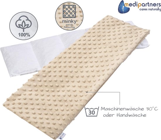 Kersenpit Kussen 60x20cm - Eco Natuur Warmtekussen voor Koude en Warme ...