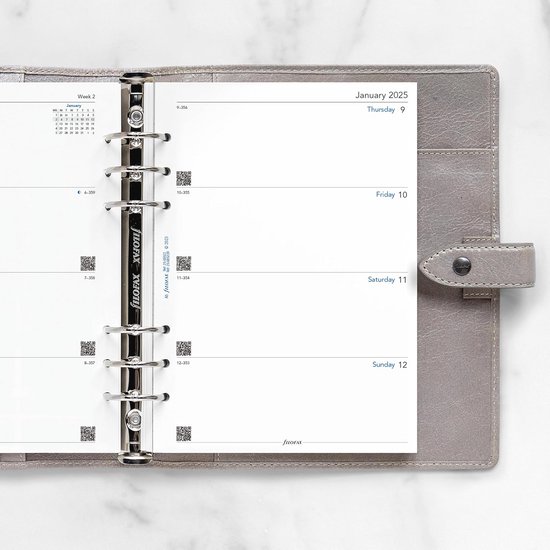 A5 Weekkalender Navulling - 2025 - Week op Twee Pagina's - Wit Papier ...