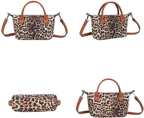 Gallantry, Handtas met luipaardprint en afneembare schouderriem ...