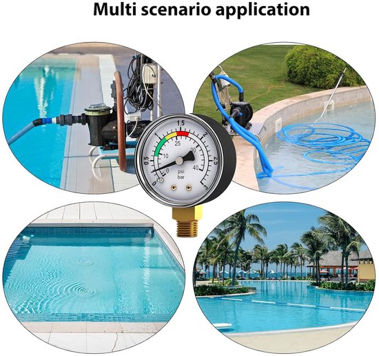 Pressure gauge 1/4 inch - Ø50 mm pressure gauge for sand filter system ...
