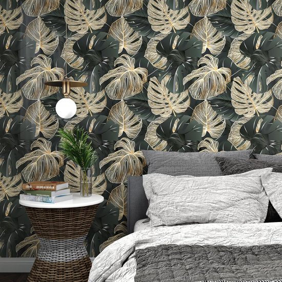 Zelfklevend Behang met Botanisch Bladerenpatroon - Waterdichte Folie ...