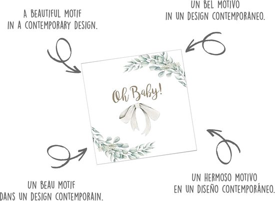 Vierkante Wenskaart Geboorte met Envelop - Dubbele Babykaart Jongen ...