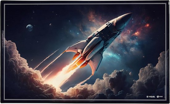 Decoratieve Bureauonderlegger Raket en Ruimte PVC - Bureaubescherming ...