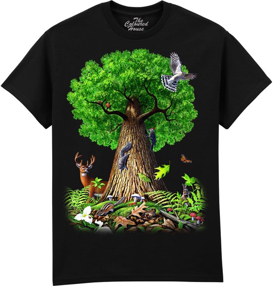 Tree Of Life Animals The Coloured House T-shirt 4XL | bol