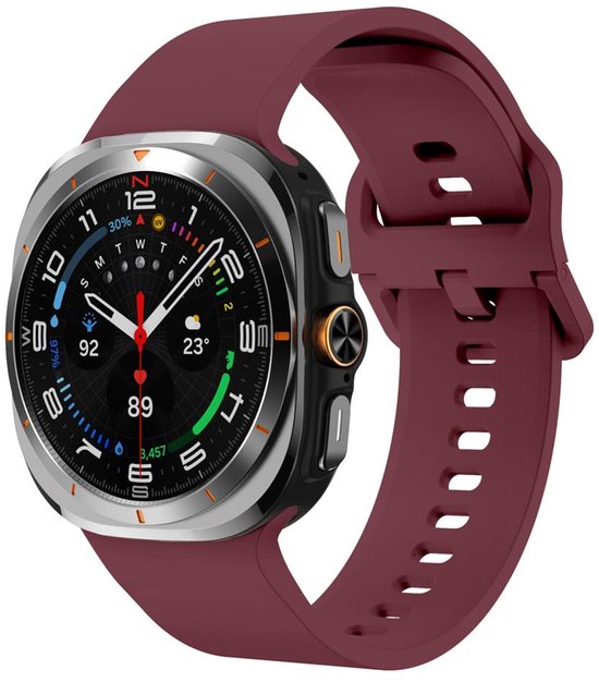 By Qubix Solid color siliconen band - Bordeaux - Geschikt voor Samsung ...