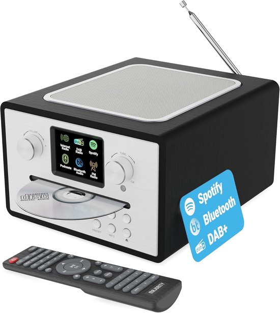 Internet Radio DAB+ FM CD Speler met Bluetooth, Spotify, Podcast en ...