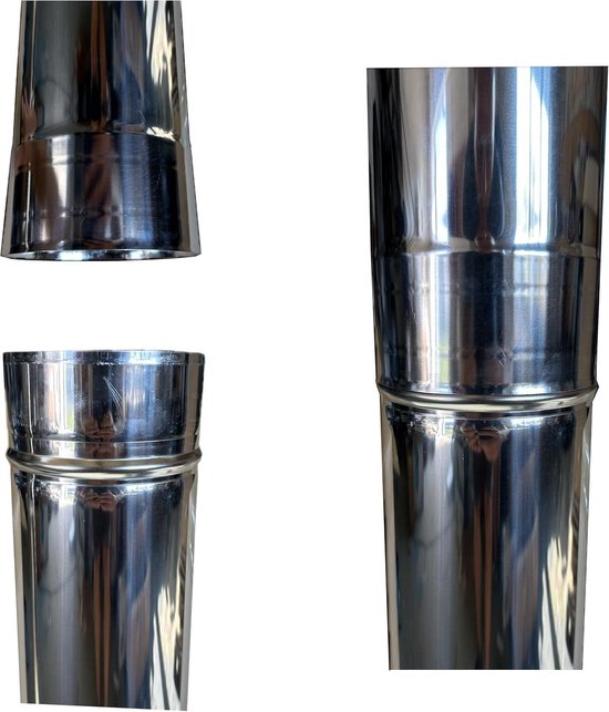 Conduit de fumée 1 mètre RVS 316L 150 mm Inoxydable Extension | bol