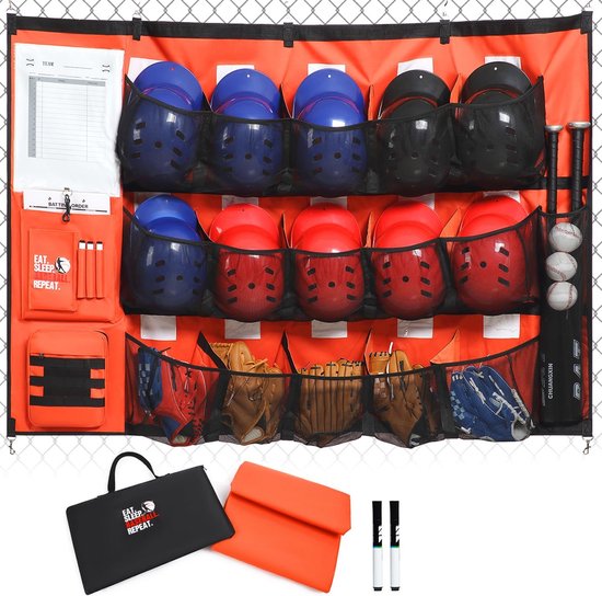 Hangende Helm Tas Organizer voor Honkbal en Softbal Dugout Opslag | bol