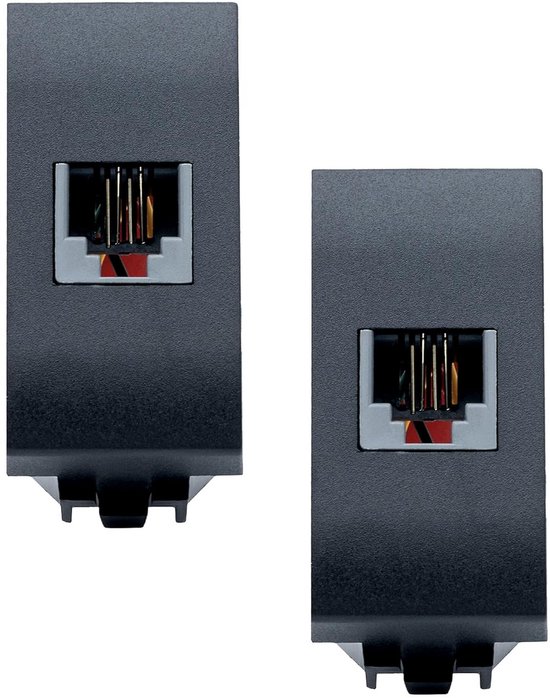 Set 2 wandcontactdozen RJ11 telefoonaansluiting - compatibel met ...