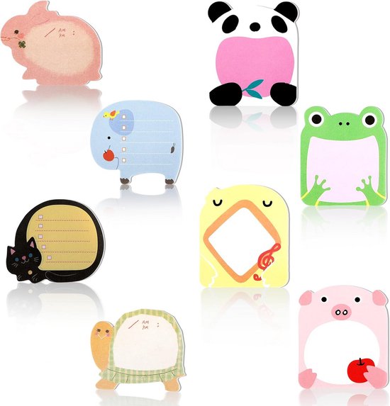 Kleurrijke Self-Adhesive Notes: 160 Velletjes met Schattige Cartoon ...
