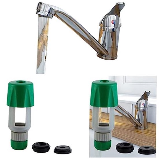 Kraanadapter voor Tuinslangen - Snap Connector voor Ronde Kraan (Pack ...