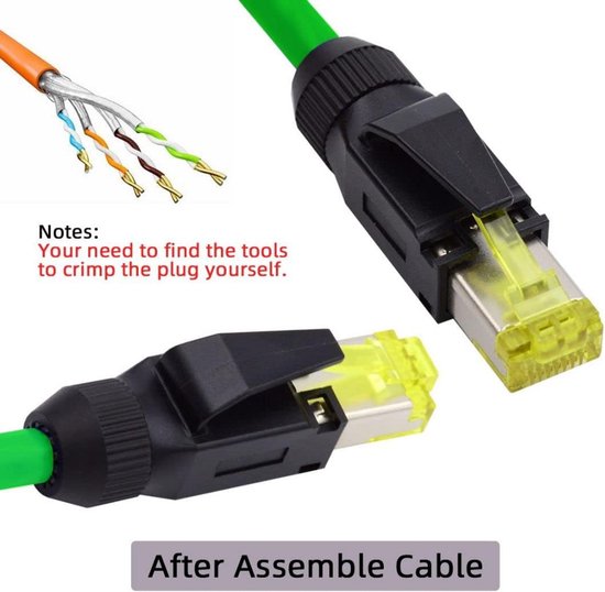 Afgeschermde RJ45 Connectoren - CAT5/CAT6/CAT7 Ethernet Kabel Pluggen ...