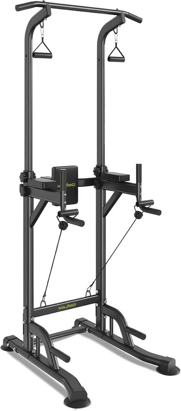 Multifunctioneel Rek voor Dips en Pull-Ups met Rugsteun en Trektouwen | bol