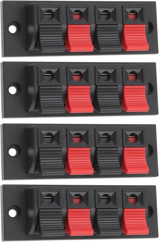 4 Stuks Speaker Terminals met Push Release Voor Gemakkelijke ...