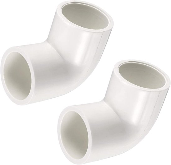 PVC Buisverbinders 20 mm x 2 stuks - 90 graden Bochtkoppeling ...