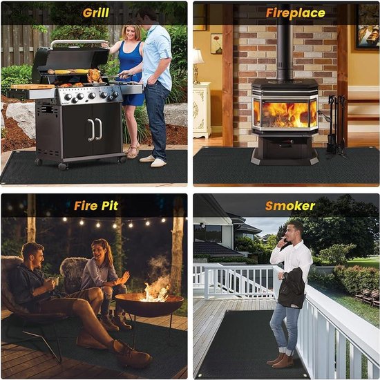 Grillmat - Vloerbeschermingsmat - Opvouwbaar - Met gaten - Water- en ...