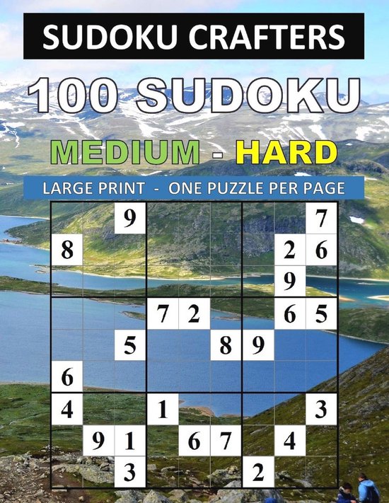 100 SUDOKU MEDIUM - HARD: LARGE PRINT - ONE PUZZLE PER PAGE | bol