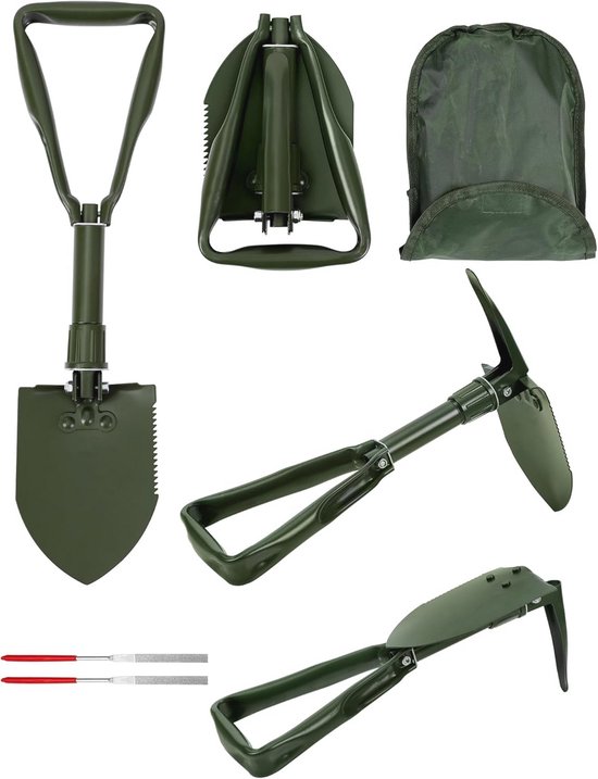 Inklapbare sneeuw- en campingschep 47 cm - Sterke koolstofstalen schep ...
